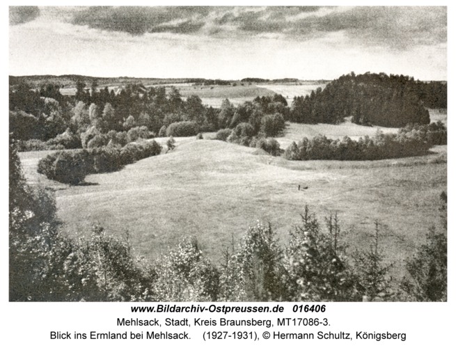 Bildarchiv Ostpreußen, Mehlsack, Blick ins Ermland bei Mehlsack