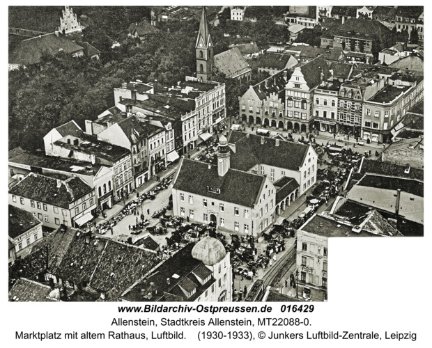 Archiwum Zdjęć - Prusy Wschodnie, Allenstein, Marktplatz mit altem ...